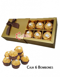 Caja 6 Bombones Ferrero Rocher - Florería San Isidro